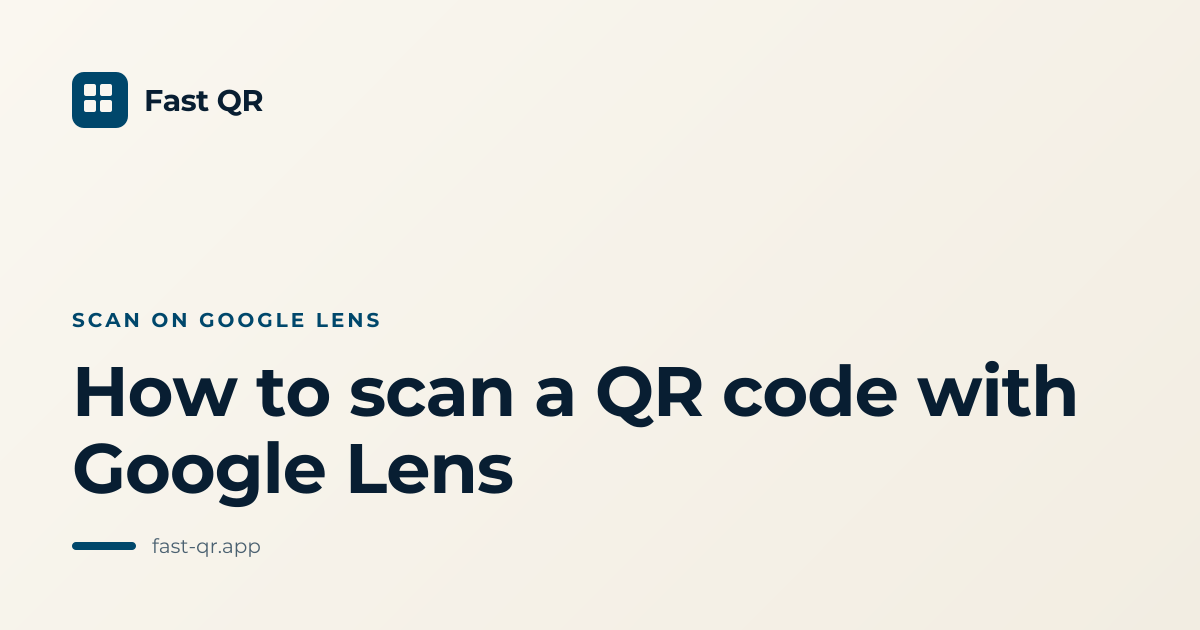 How to scan a QR code with Google Lens | Fast QR